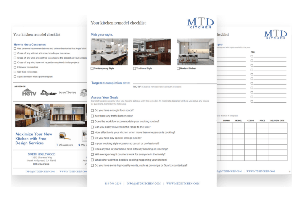 Kitchen Remodel Checklist - MTD Kitchen