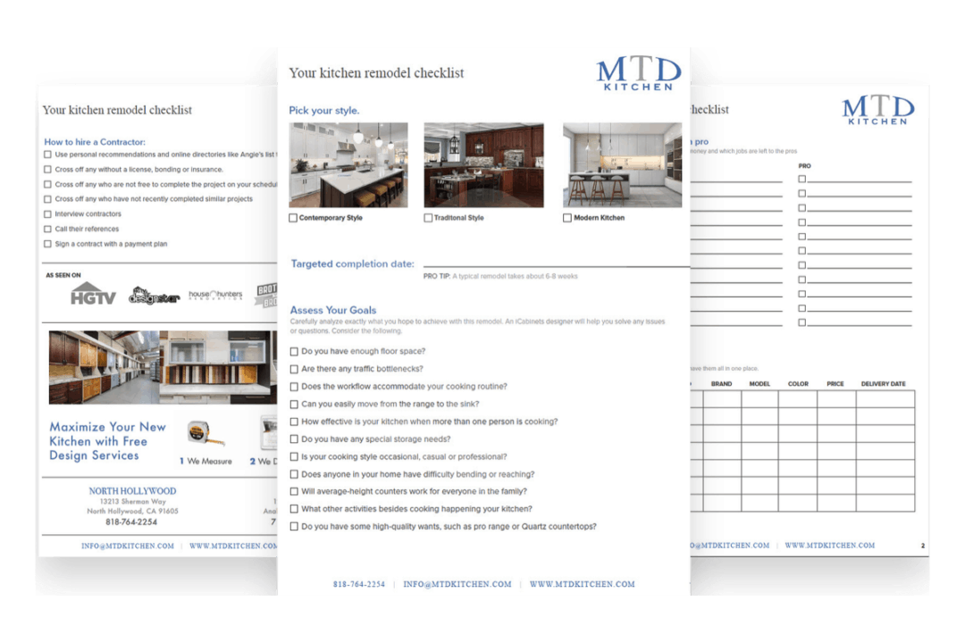 Kitchen Remodel Checklist - MTD Kitchen